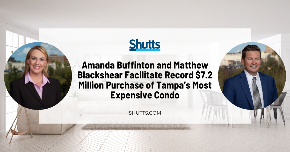 Amanda Buffinton and Matthew Blackshear Facilitate Record $7.2 Million ...