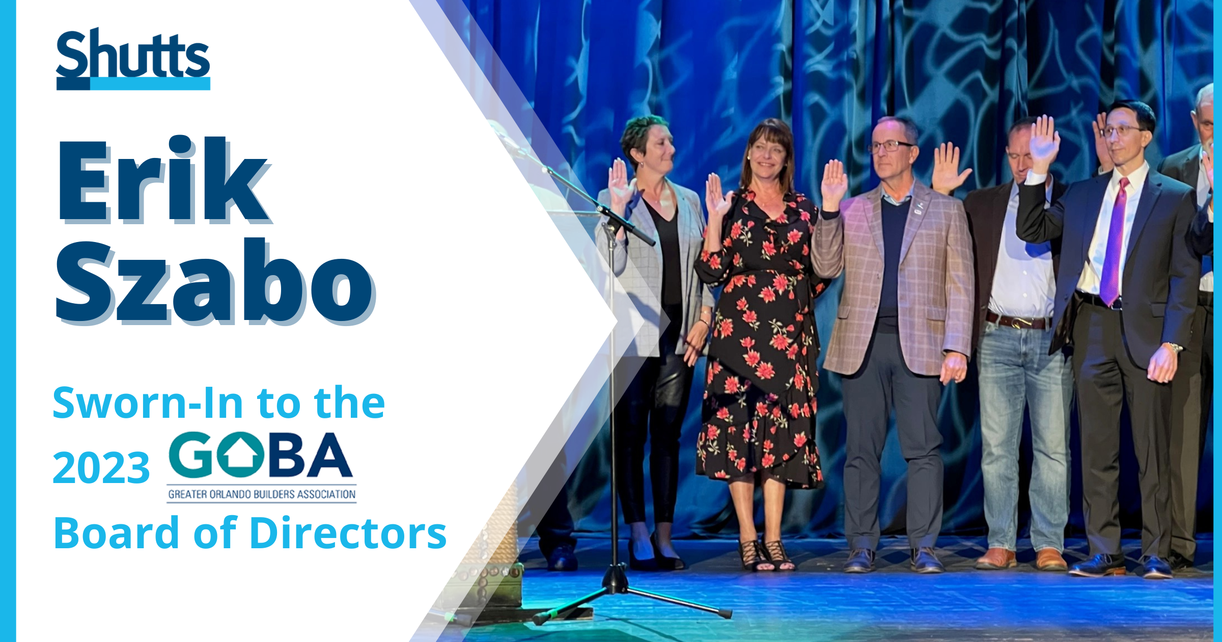 Erik Szabo Sworn-In to the 2023 GOBA Board of Directors: Shutts & Bowen LLP